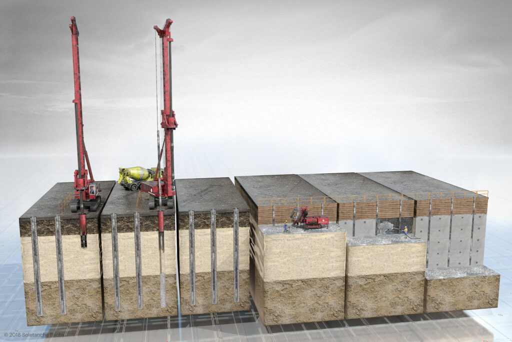 Soldier Pile Wall - GFWA